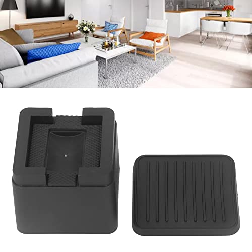 Wnvivi 4 Sets Furniture Risers, Sofa Risers Square Rubber Anti Skid Bed Raisers Blocks Bed Frame Risers Supports forTable Sofa Couch Desk