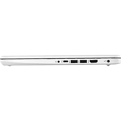 HP Premium 14-inch HD Thin and Light Laptop, Intel Quad-Core Processor, 16GB RAM, 64GB Storage, Long Battery Life, Webcam, Bluetooth, HDMI, Wi-Fi, Snow White, Windows 11 + 1 Year Microsoft 365