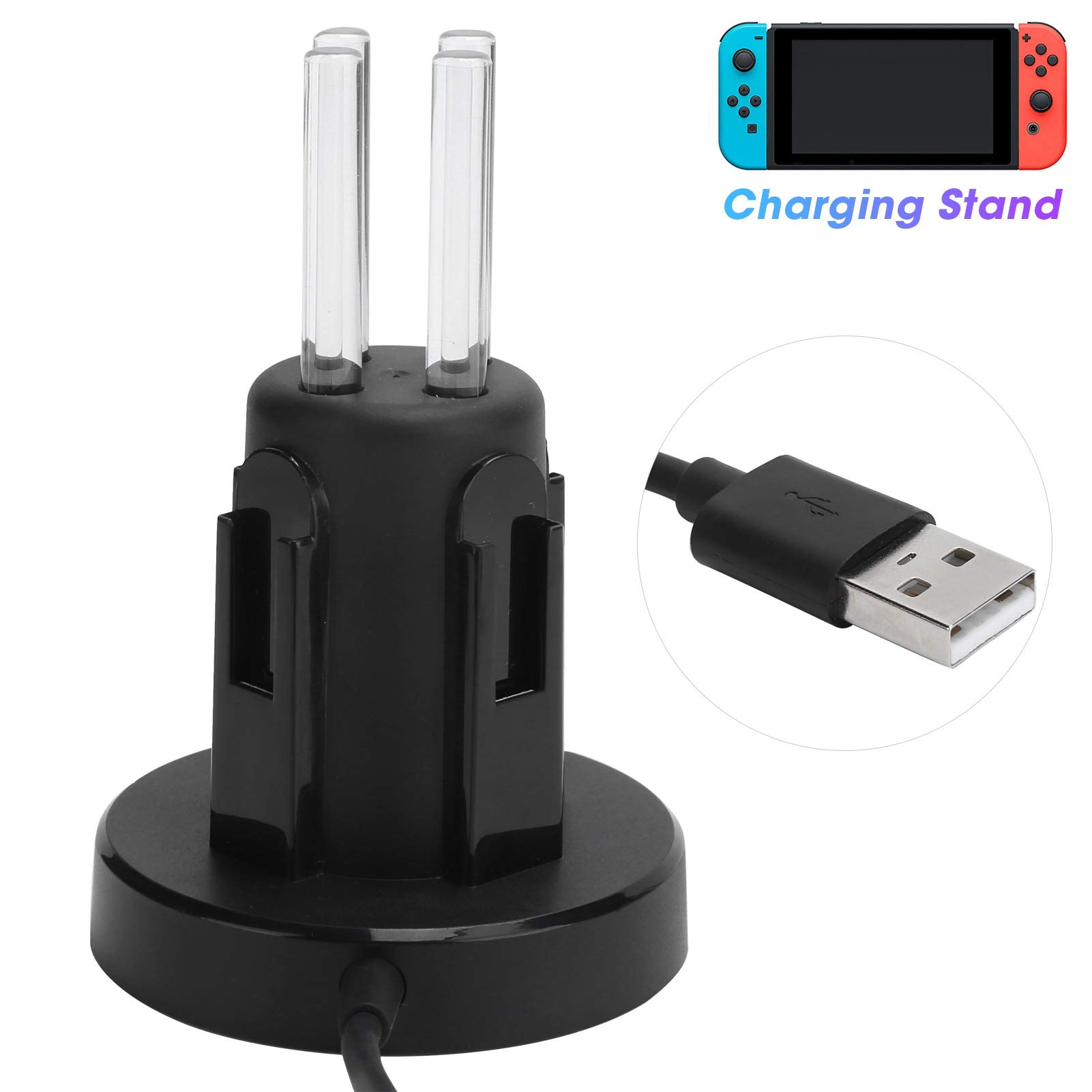 Gamepad Charger Widely Used Charging Stand Convenient to Use Durable in Use Compact Size Not Take Up Space Office for Home Joy‑con Controller