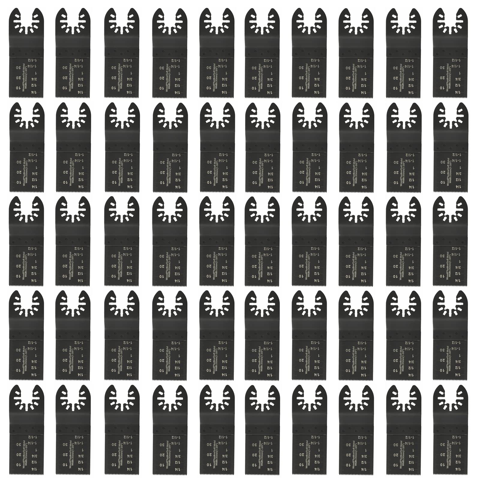 Ettonsun 25Pcs Universal Wood Oscillating Multitool Saw Blades Quick Release Oscillating Tool Blades Fit Fein Multimaster Ryobi Makita Rockwell Porter Cable Black&Decker Bosch Craftsman and More