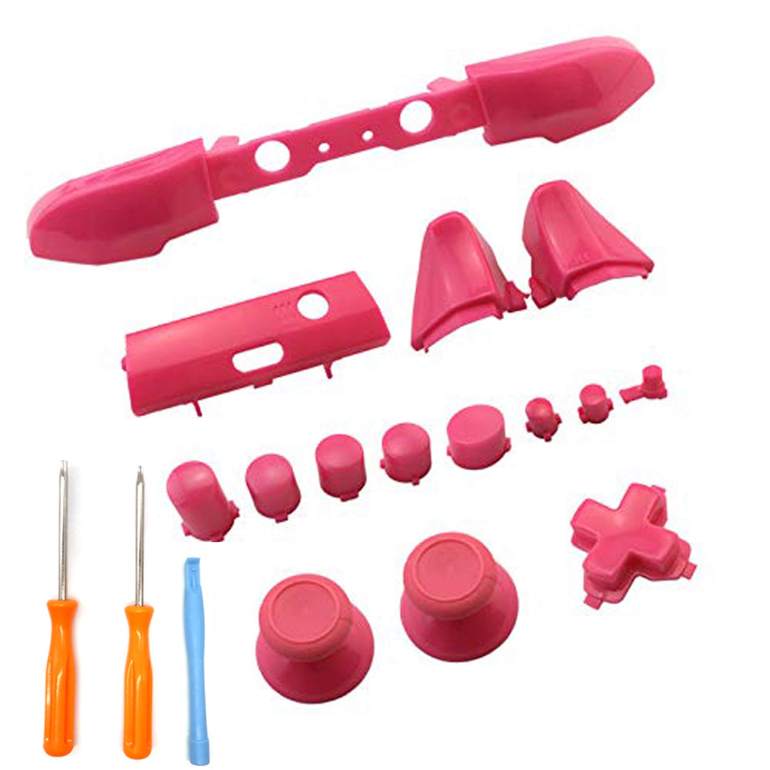 DeHasion Replacement Bumper Triggers Full Button Dpad RT LT RB LB ABXY Guide Buttons /T6 T8 Screwdrivers Compatible with Xbox One Slim/Xbox One S Controller Gamepad Repair Parts (Purple)