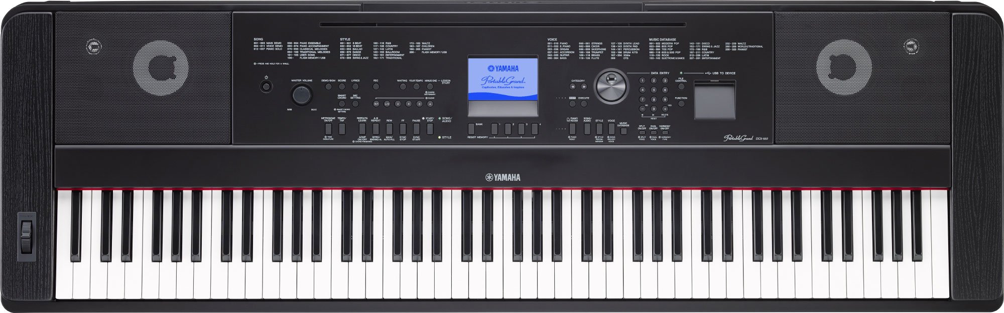YAMAHA DGX660B 88-Key Weighted Digital Piano With Furniture Stand, Black