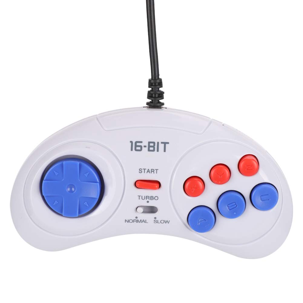 Gamepad, Lightweight White Sturdy Game Console with Comfortable Hand Feeling for Sega