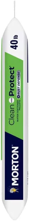 Morton Water Softener Pellets Clean and Protect Rust Defense, 40 Lb