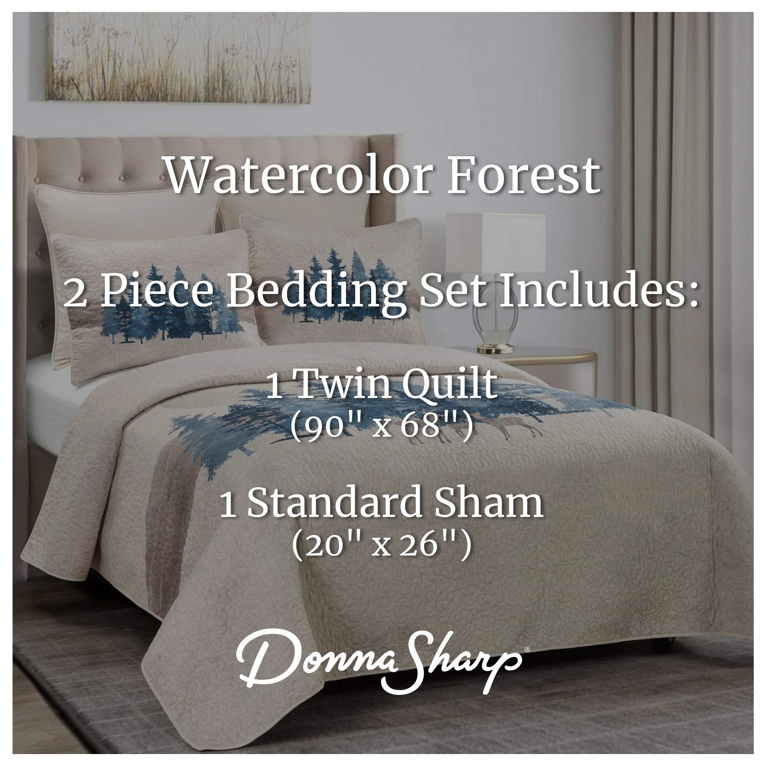 Donna Sharp Watercolor Forest Twin Set