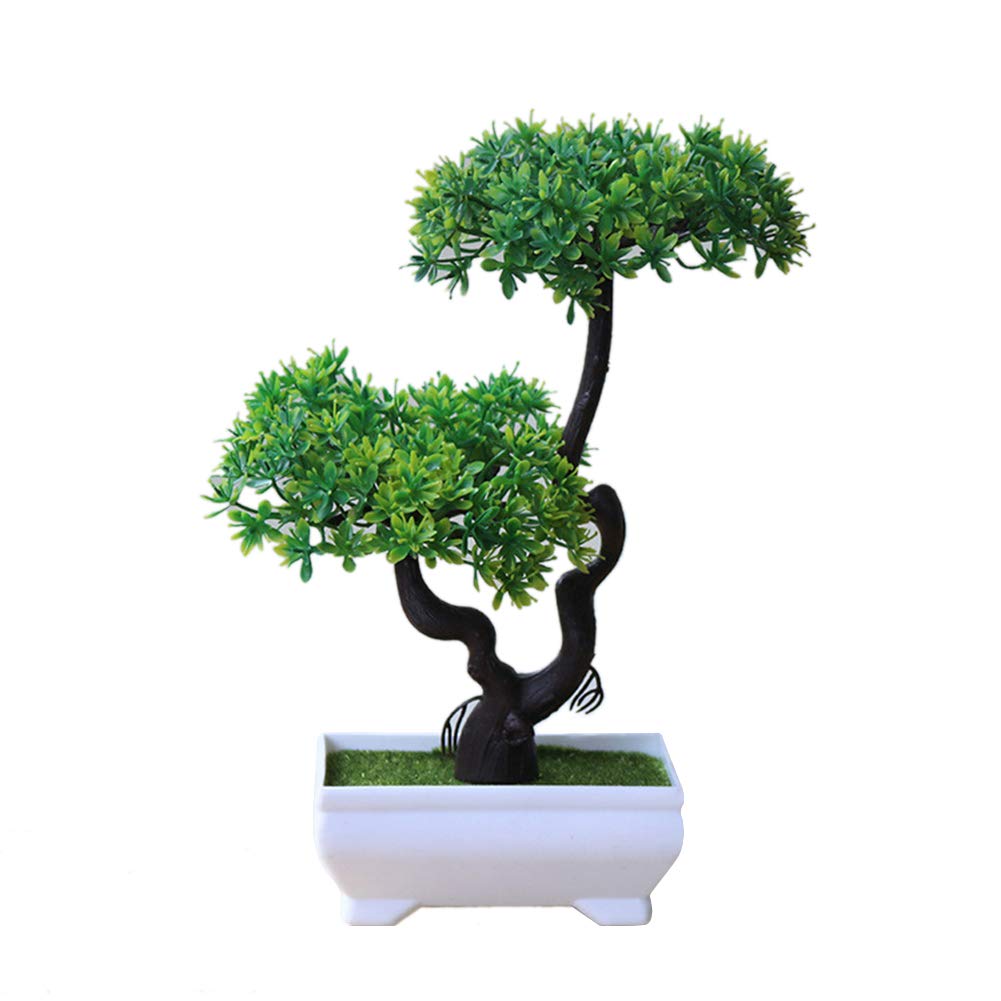 litymitzromq Artificial Flowers Outdoor Plants, Artificial Plant Tree Bonsai Fake Potted Ornament for Home Desk Garden Stage Office Wedding Restaurant Party Cafe Shop Decoration 1#