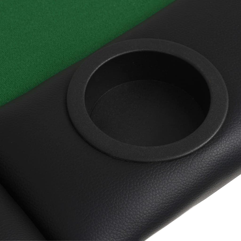 GOLINPEILO Oval Folding 9-Player Games Poker Play Table with Chip Cup Holder Card Game Table Steel Base Casino Green 3 Fold 81.1" x 41.7" x 29.9"