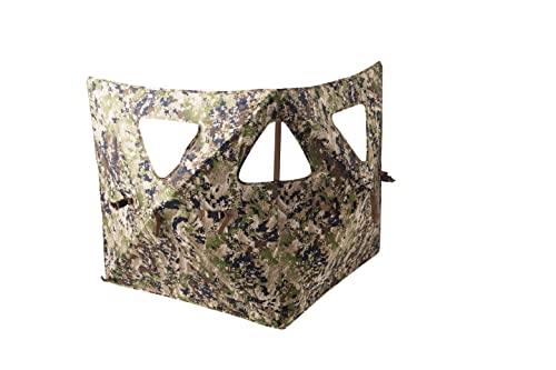 Rig'Em Right HydeOut Go Blind, Compact Two-Hub Turkey and Deer Hunting Blind, Camo Concealment and High Wind Stability, Gore Optifade Subalpine (075-S)