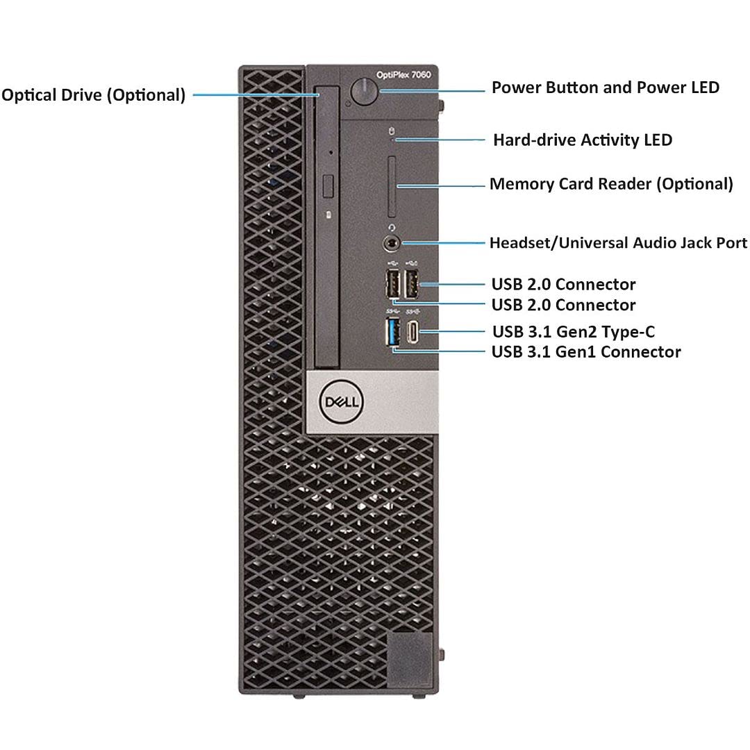 Dell Optiplex 7060 SFF Desktop Computer i7-8700 3.20GHz 32GB DDR4 Ram New 1TB NVMe M.2 SSD Built-in WiFi & Bluetooth HDMI Wireless Keyboard & Mouse Dual Monitor Support Windows 10 Pro (Renewed)