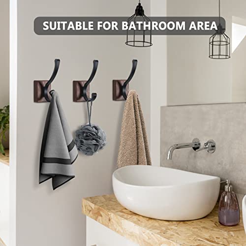 Wood Wall Hooks, 3 Pack Wall Hooks Heavy Duty, Rustic Wood Hooks Wall Mounted, Wall Hooks for Hanging Coat, Towel, Keys, Hat, Umbrella, Bag, Rag and Kitchen Utensils