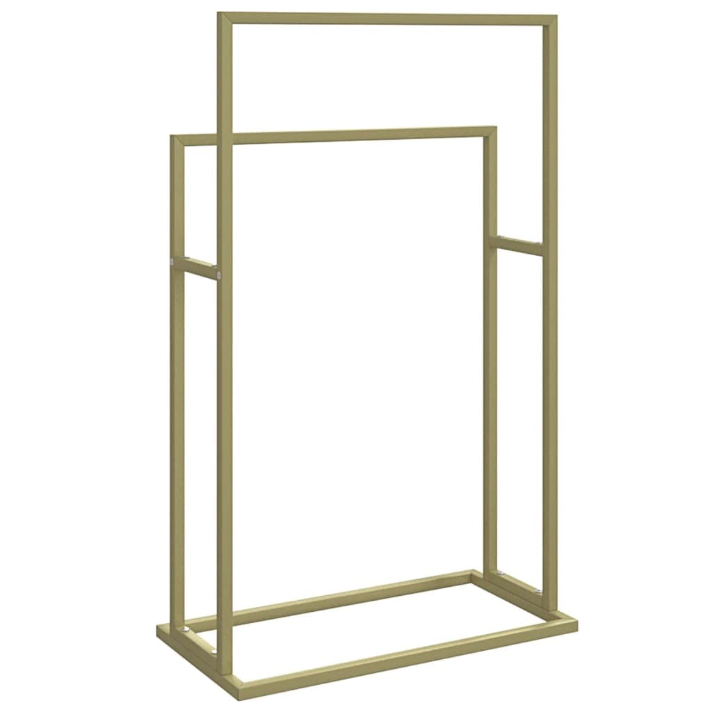 MINERWALL Freestanding Towel Rack Gold 18.9"x9.4"x30.9" Iron,:Maximize The Space in Your Bathroom While Adding Stylish Looks with This freestanding Towel Rack! Bathroom Accessories