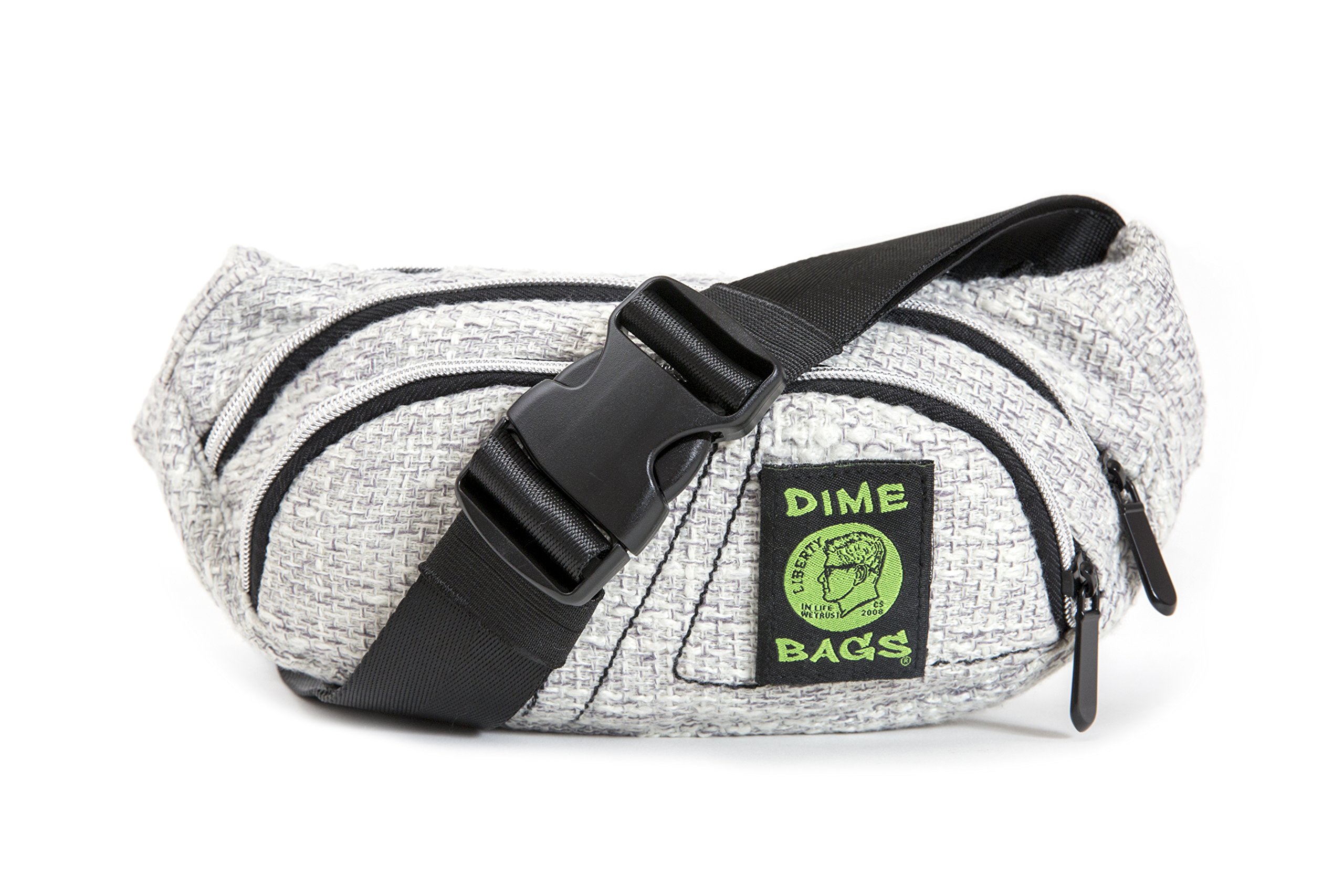 DIME BAGS Fanny Pack | Hemp Waist Bag with Spacious Storage and Adjustable Strap (Grey)