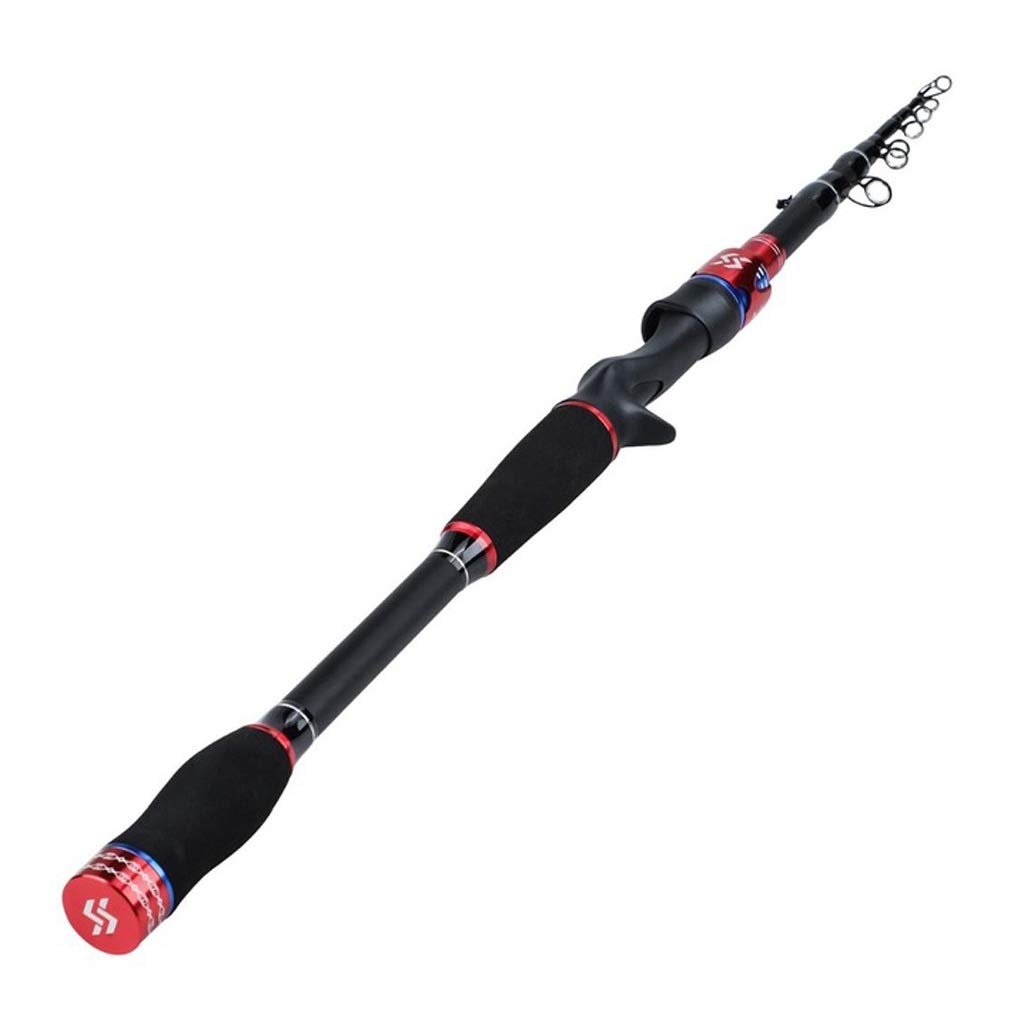 FZZDP 1.8m 2.1m Portable Telescopic Fishing Rod Spinning Casting Ultralight Travel Camp Rods Pole ( Color : Baitcasting Rod , Size : 2.1 m )
