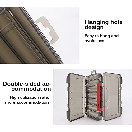Fishing Box Compartments Fishing Accessories Lure Hook Boxes Storage Double Sided High Strength Fishing Tackle Box (S)