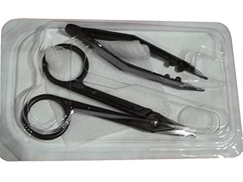 Dukal Single Use Suture Removal Kit. Sterile Suture Removal Trays. Extra Protection Against Cross Infection. Sterile Scissors, Suture Forceps and Gauze Pad. Disposable Suture Removal Pack.