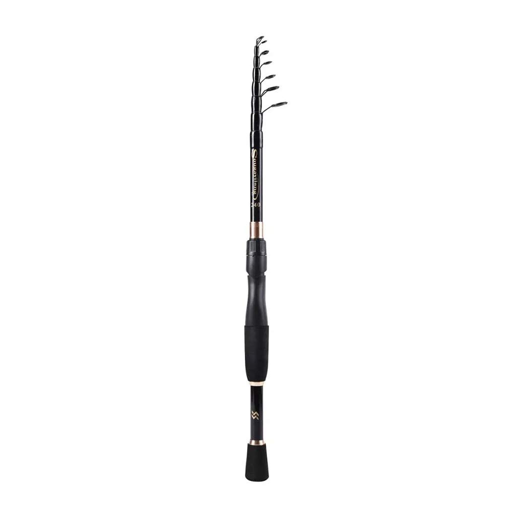 FZZDP Telescopic Fishing Rods 1.8M 2.1M 2.4M Bass Hard Bait Casting Mini Portable Spinning Rod Fishing Tackle Tools ( Size : 2.1m )