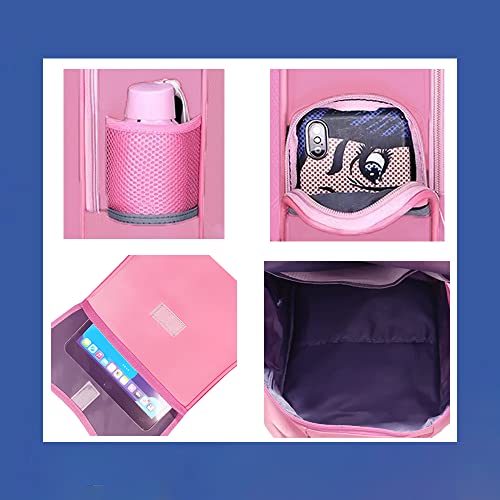 HT HONOR . TRUST Kids Backpack for School Girls Elementary Kindergarten Lightweight School Bag for Little Girl 15inch Pink Bookbag for Children