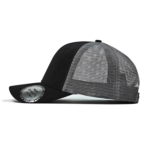 Fishing Gifts for Men Women, Funny Fish Flag Trucker Hat for Fisherman Unique Stuff,Black
