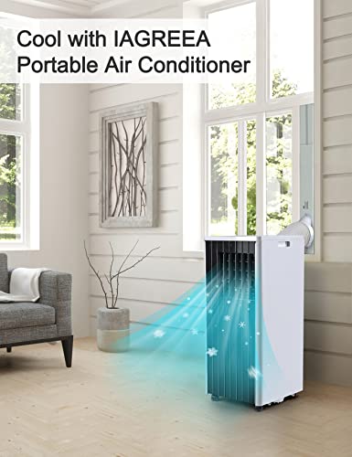 Portable Air Conditioners 10,000 BTU with Dehumidifier, Sleep Mode, 24H Timer, and Remote Control, For Rooms up to 400 Sq. Ft. Includes Window Installation Kit