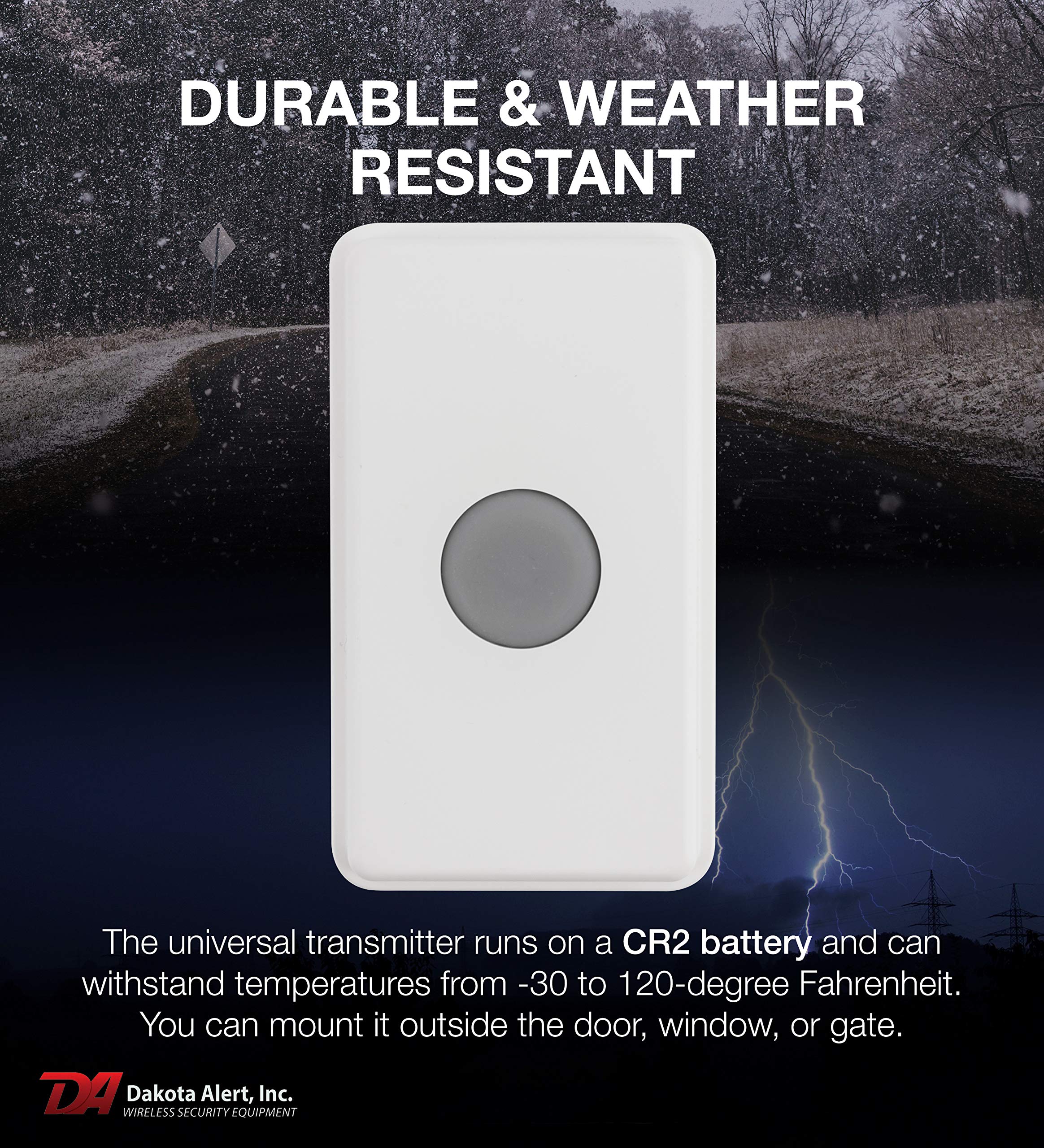 Dakota Alert Wireless Doorbell - UTDCR-4000 One Mile Long Range Wireless Door Bell 4000ft, Doorbell, Panic Button, Mailbox Alert System, Universal Transmitter & DCR-4000 Wireless Receiver