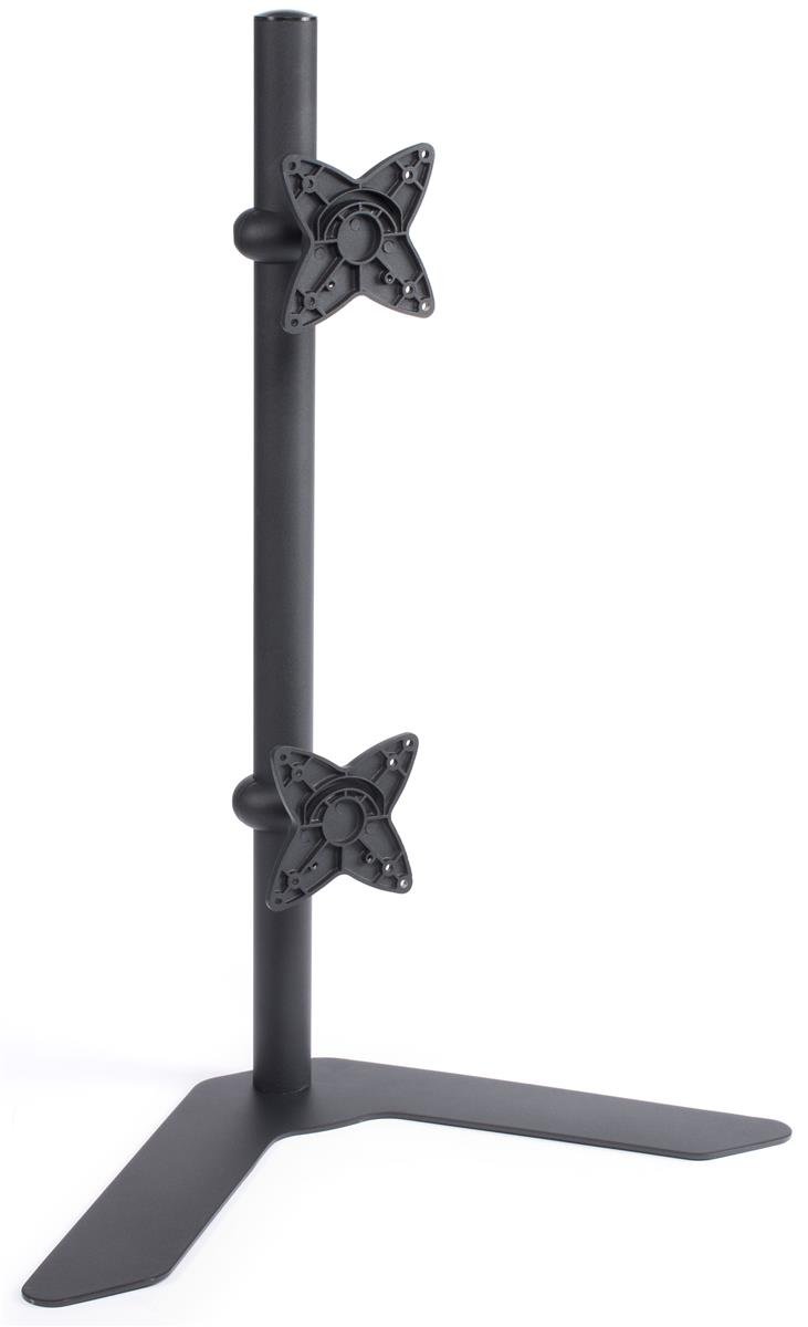 Dual Monitor Desk Stand for (2) 13β to 27β Screens, Countertop Display for Flat Screen Monitors, VESA 100x100, Steel (Black)