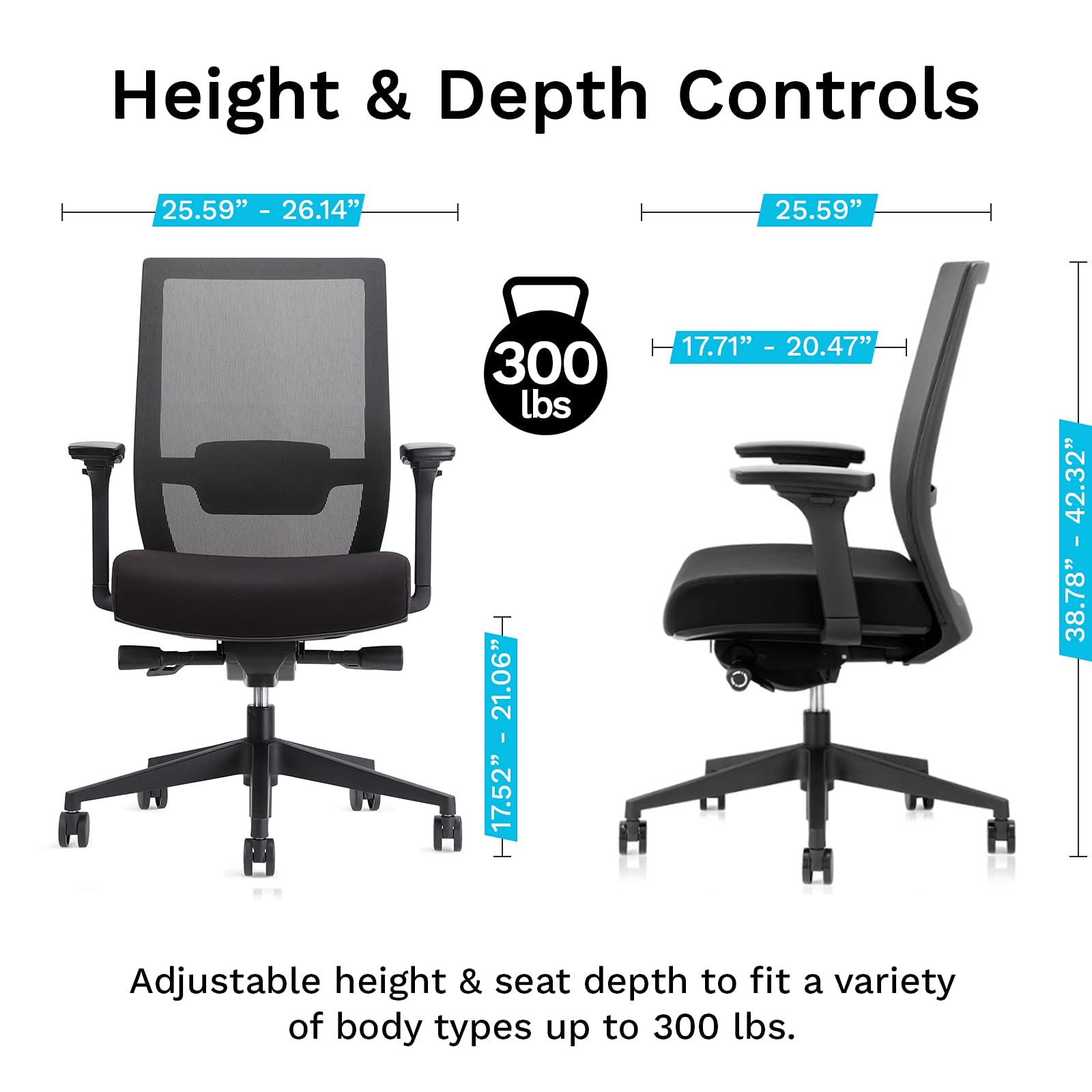 EasyErgo Apollo Ergonomic Chair - Ergo Mesh Design for Computer Desk Work - Comfortable Office Chair (Ash)