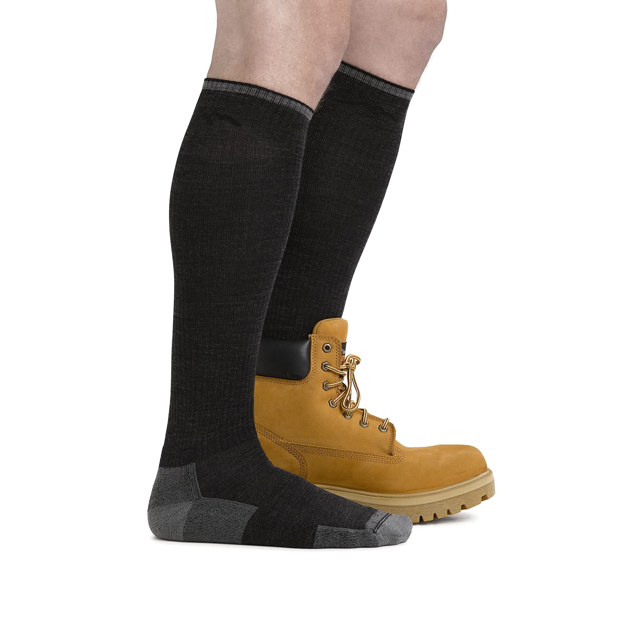Darn Tough Westerner OTC Light Cushion Sock - Men's White Medium