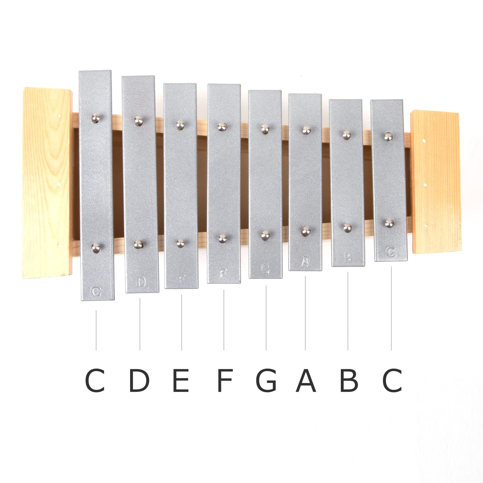 ENNBOM 8 Note Glockenspiel Echo Chamber Xylophone Box Type Glockenspiel with Mallet