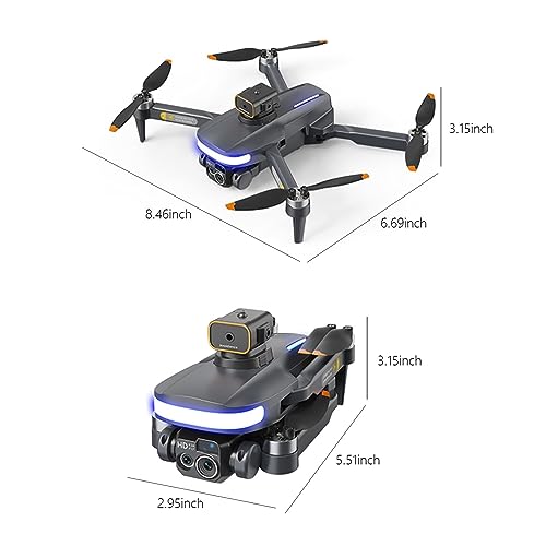 RKSTD Adult And Children Dual Camera Drone With 540° Smart Obstacle Avoidance, HD FPV Camera Mini RC Quadcopter Toy, One Button Start/Return, Altitude Hold, Track Flight