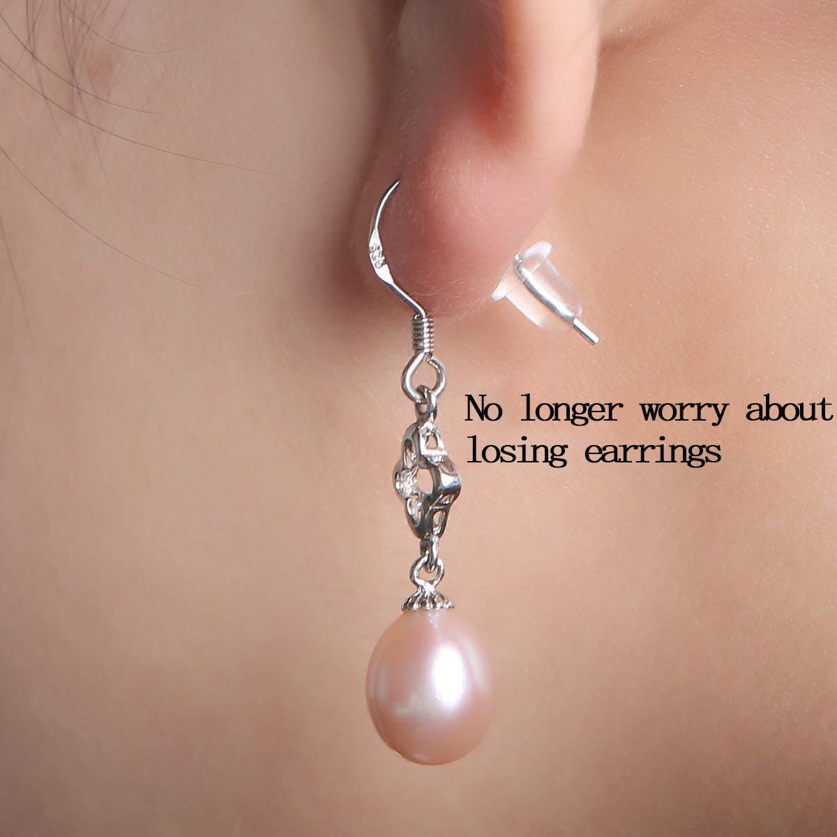Earring Backings, Rubber Earring Backs for Stud Earrings for Women, Earring Backs for Fish Hook Earrings (100 Pieces)