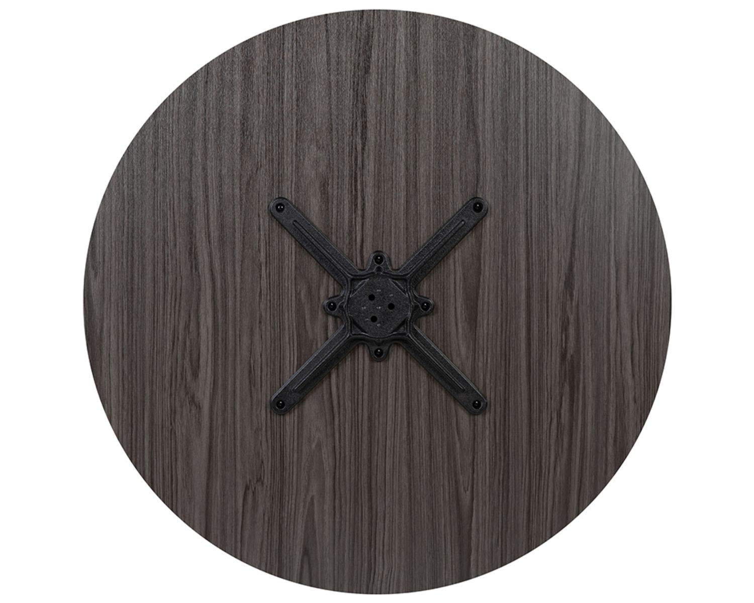 Flash Furniture Chapman 36" Round Multi-Purpose Conference Table in Rustic Gray