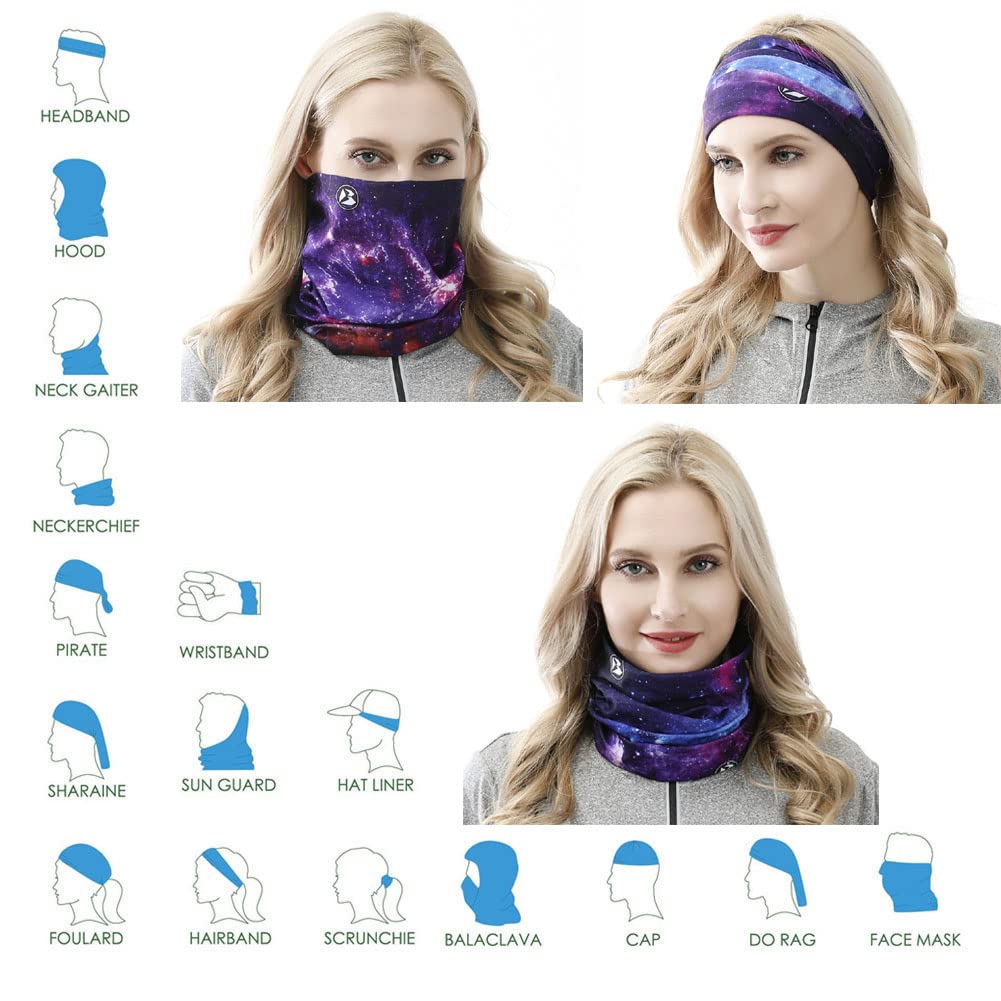 DEMIL 6PCS Seamless Headbands for men & women Balaclava Headwear Head Wrap Scarf (6PCS-U Camouflage1B)