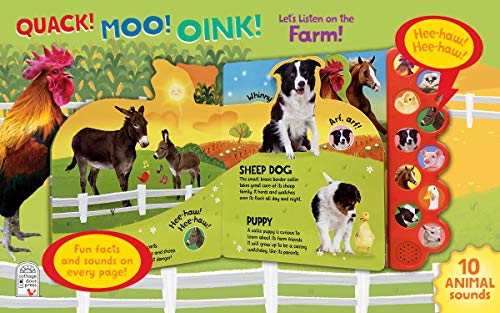 Quack! Moo! Oink!: Listen to Animals Around the Farm - 10-Button Children's Sound Book, Ages 2-7