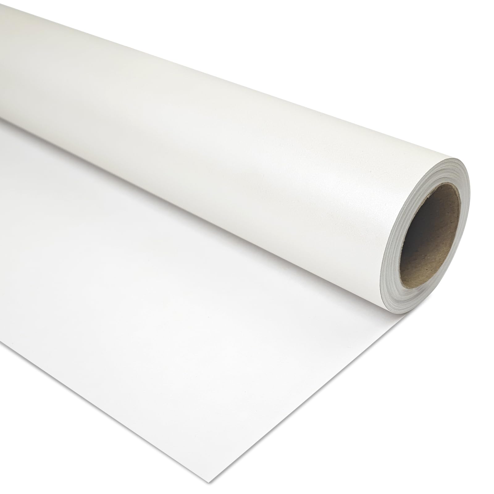 LDGOOAEL Mini Short Wrapping Paper Roll (17 inches X 32.8 feet) - Solid Color Pearly White for Birthday, Wedding, Baby Shower