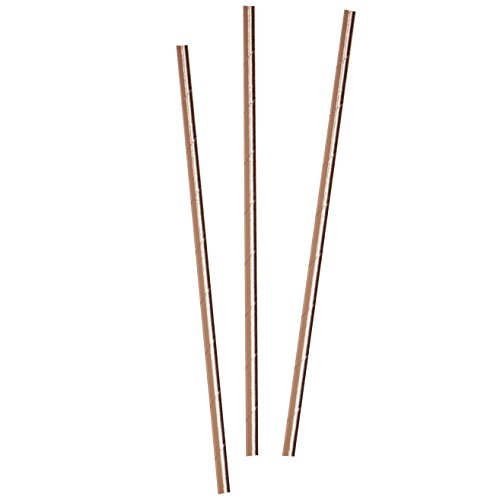 Ginger Ray Rose Gold Foil Metallic Paper Party Straws X 25 - Beautiful Botanics