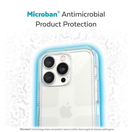 Speck Clear iPhone 14 Pro Case - Slim Phone Case with Drop Protection, Scratch Resistant & Anti Yellowing Case with No Slip Grip for iPhone 14 Pro 6.1 Inch Model - GemShell Grip Hard Case