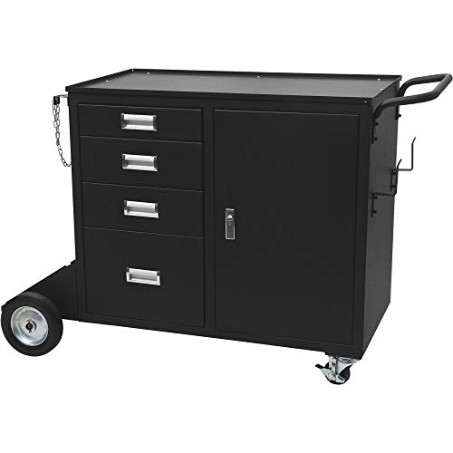 Klutch Heavy-Duty Welding Workstation - 4-Drawers, 50 3/4in.L x 24 3/8in.W x 34 5/8in.H