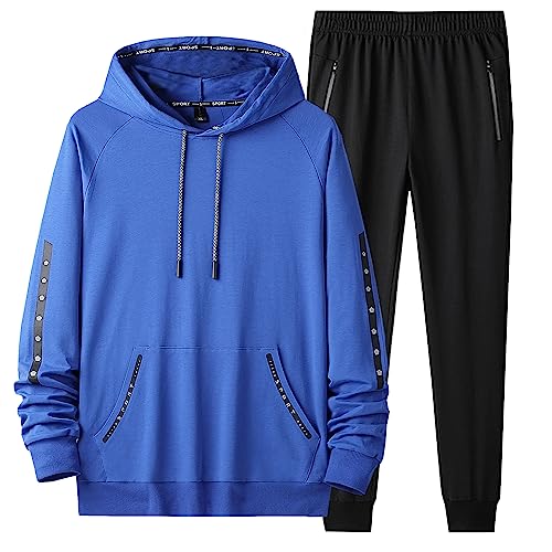 DOSLAVIDA Men's Tracksuit Long Sleeve Athletic Sweat Suits 2 Piece Outfit Running Jogging Sweatsuit With Hood