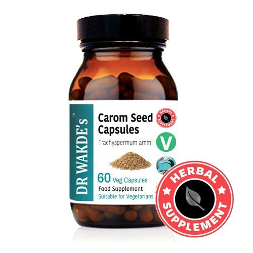 DR WAKDE'S Carom Seed Capsules (Celery Seed, Ajwain, 60 Veg Caps, Plant-Based Supplement, Ayurvedic Herb, All Natural, Vegan)