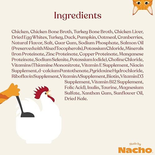 Made by Nacho Wet Cat Food, Cage-Free Minced Chicken in Bone Broth for Extra Hydration, (10 Pack)