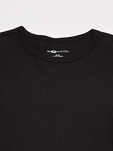 Fruit of the Loom boys Premium Thermal Waffle Underwear Base Layer Set, Black, 10 12 US