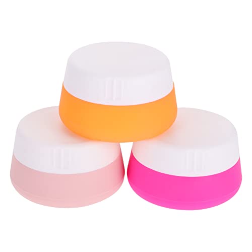 LEUYA 9 Pcs Silicone Cream Silicone Sample Jar Silicone Cosmetic Containers Empty Sample Jars Jars Travel Cosmetic
