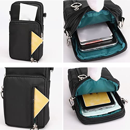 Graywhsky Fashion Solid Color Non Printing Women's Shoulder Handbag Zipper Messenger Bag Mobile Phone Bag Shoulder Sling Bag