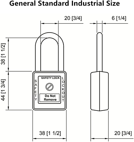 Lockout Tagout Lock 5pcs Set Loto Product Safe Padlocks for Lock Out Tag Out Stations and Devices (Red, Key Alike)