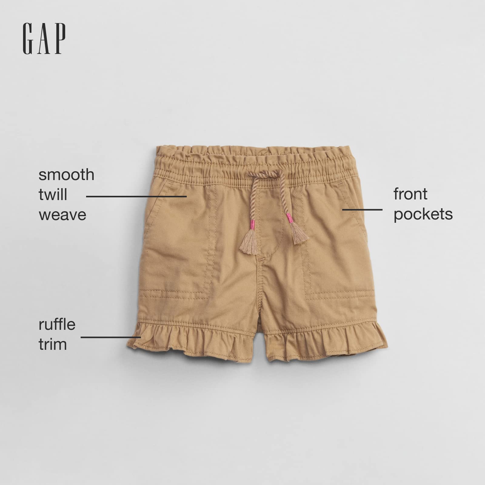 GAP Baby Girls Pull-on Shorts, Deerfield, 3T US