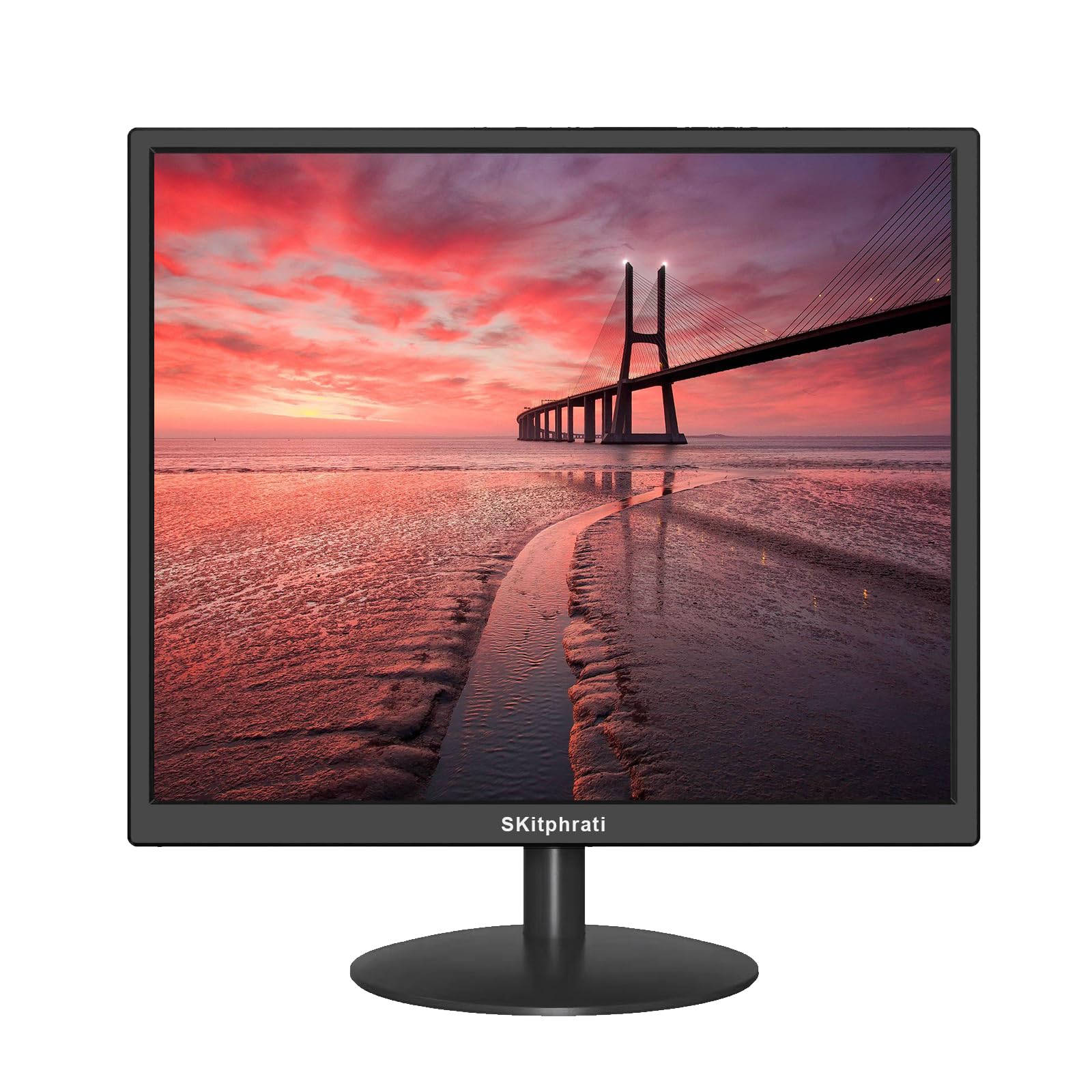 SKitphrati 17" HDMI Monitor Square Monitor PC Monitor LED Monitor 1280 X 1024 with 45% sRGB Color Correction and 4:3 Aspect Ratio, 75 Hz, 5Ms, VESA Mountable, VGA, HDMI, TN Panel