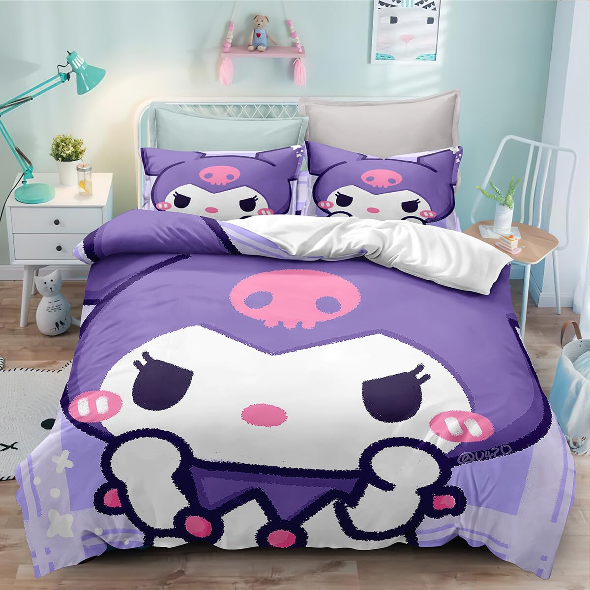 JewosS 3 Piece Bedding Set Printed Duvet Cover Set Printed Bed Comforter Cover Quilt Covers with Pillowcases for Your Own Bedroom Queen