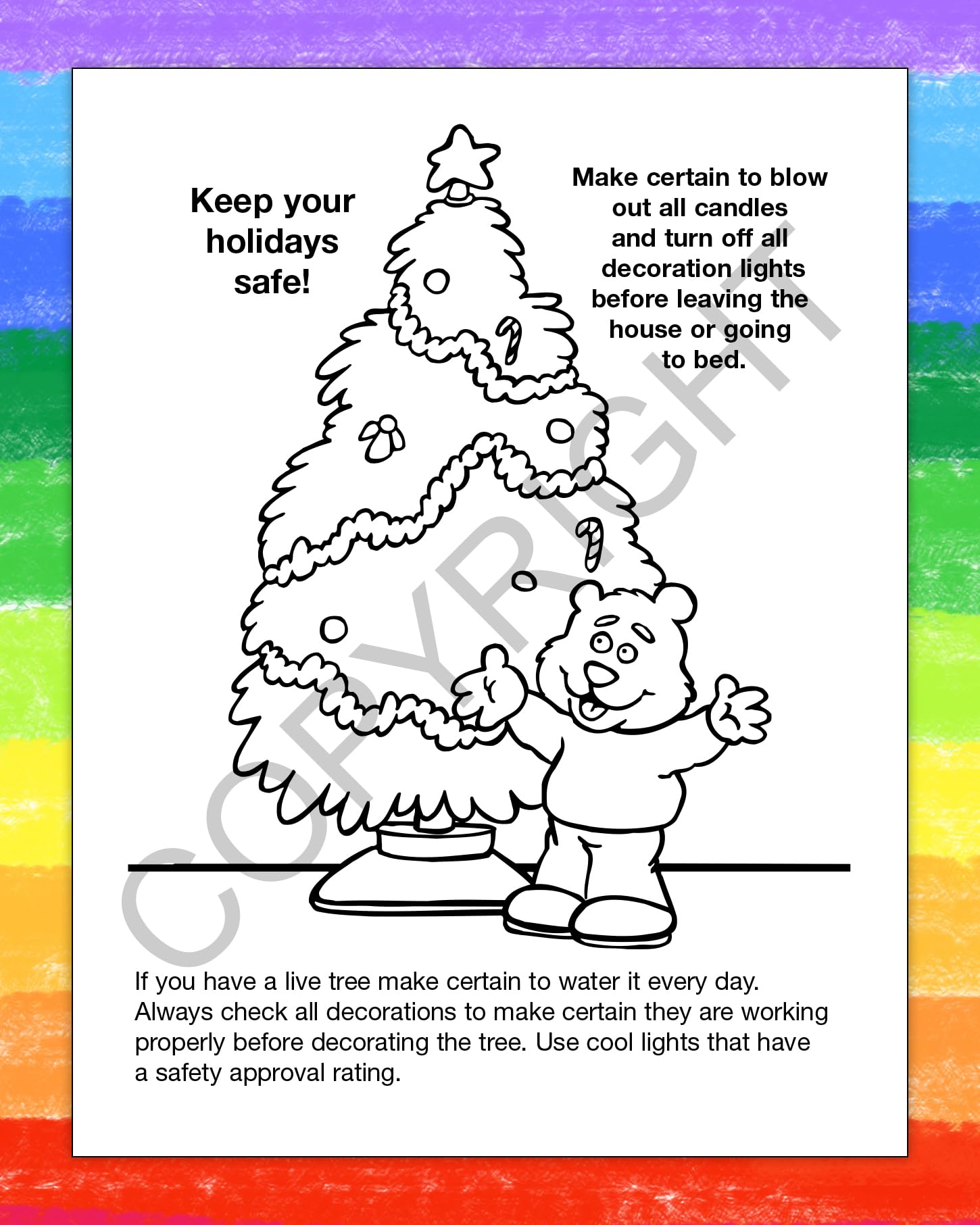ZOCO - Make Winters & Holidays Safe - Coloring Books (25 Bulk Pack, Without Crayons) - Stocking Stuffers, Toys, Holiday, Christmas Party Favors, Puzzles, Word Search, Activities for Kids