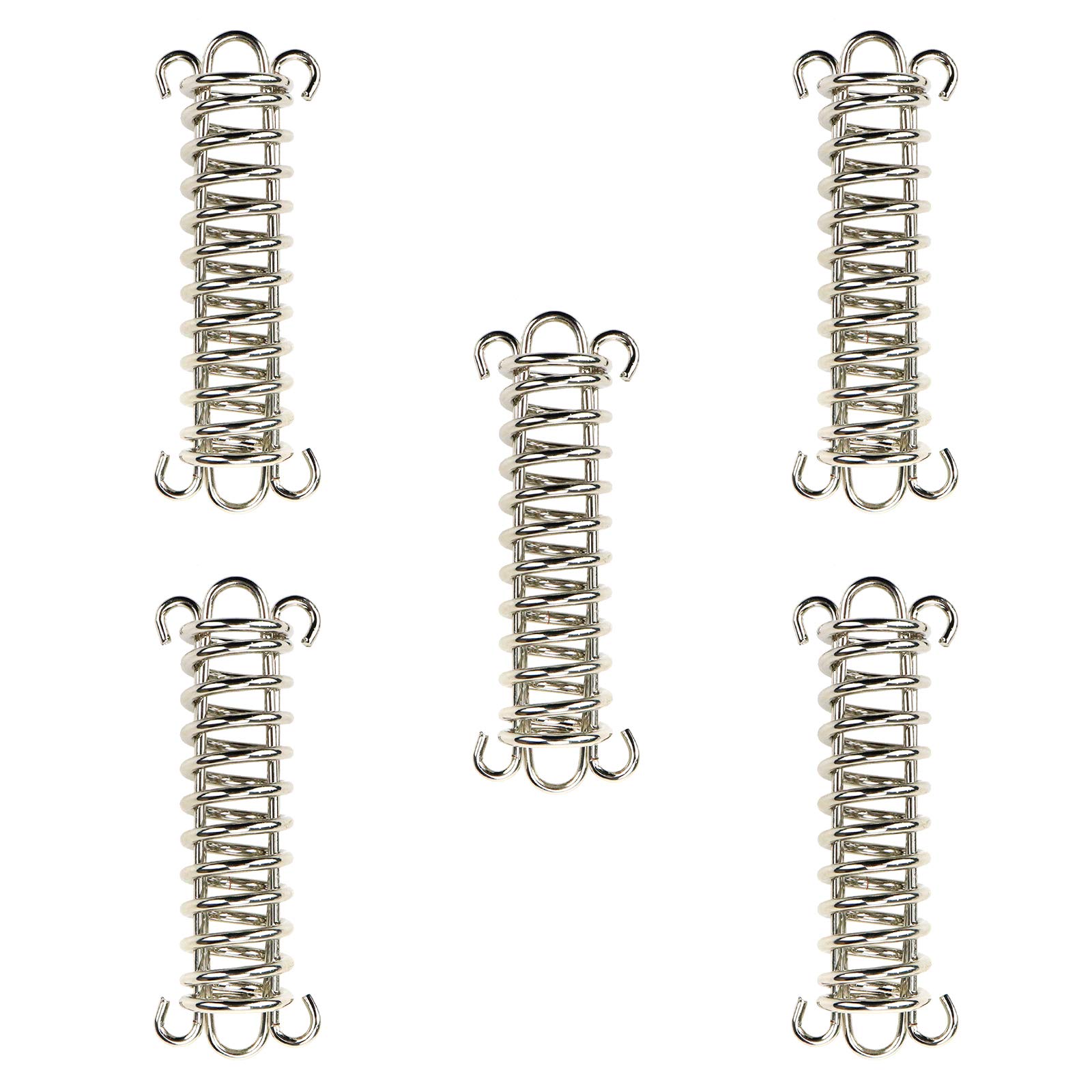 Dasunny 5 Pcs Tent Rope Fixing Buckle, Steel Spring Hook Tent Wind Rope Tensioner for Outdoor Hiking Camping Activities
