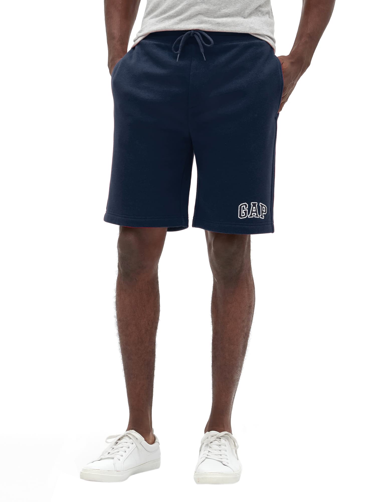 GAP Mens Logo Fleece Shorts Hooded Sweatshirt, True Black, XX-Large US